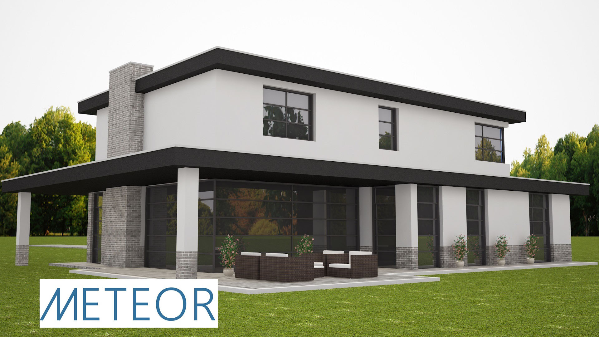 Moderne kubustische woning M241 - METEORBV.NL